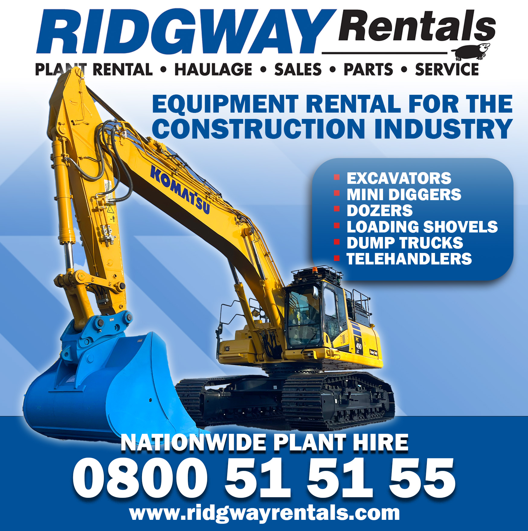 Nationwide Plant Hire Equipment for the Construction Industry - Ridgway ...