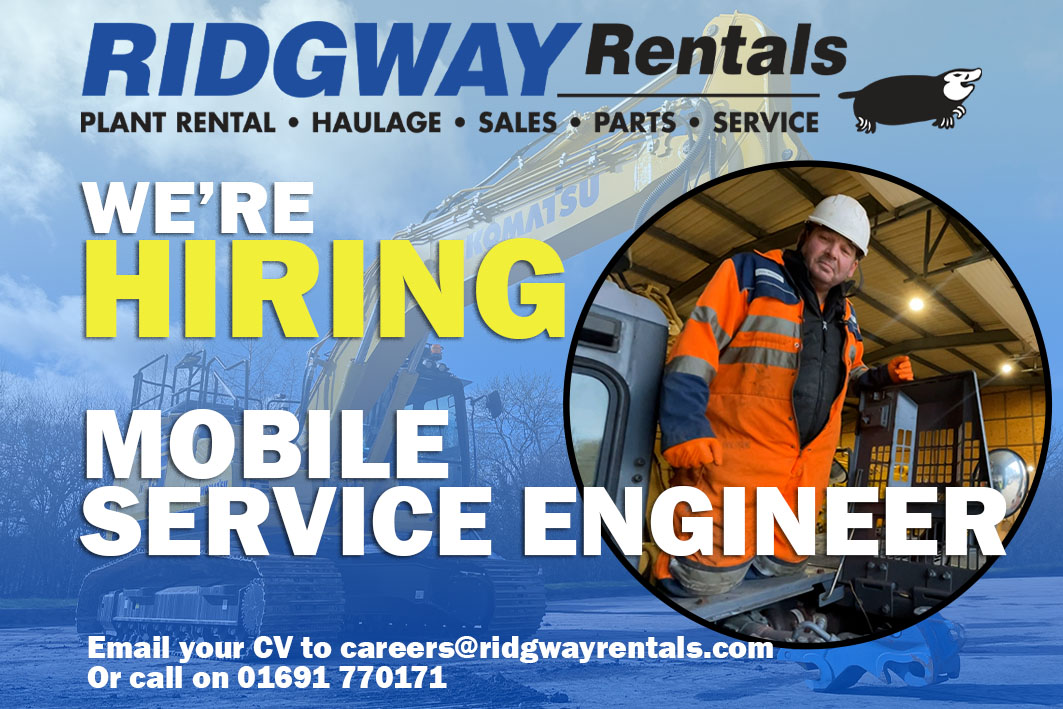 Mobile Service Engineer Position at Ridgway Rentals in Shropshire